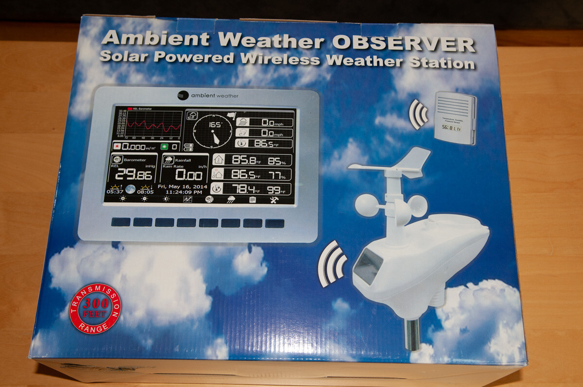 Ambient Weather Observer Solar Powered Wireless Weather Station WS-1200 ...
