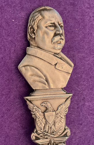 President Grover Cleveland 5 5/8" Sterling Souvenir Spoon Gorham & J ...