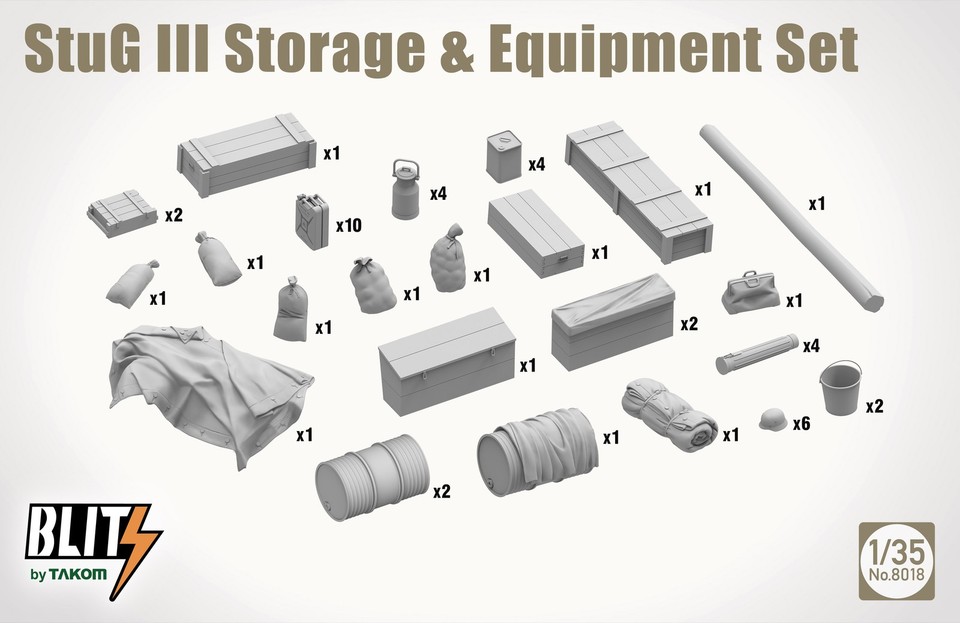 TAKOM 8018 1/35 StuG III Storage & Equipment Set | eBay UK