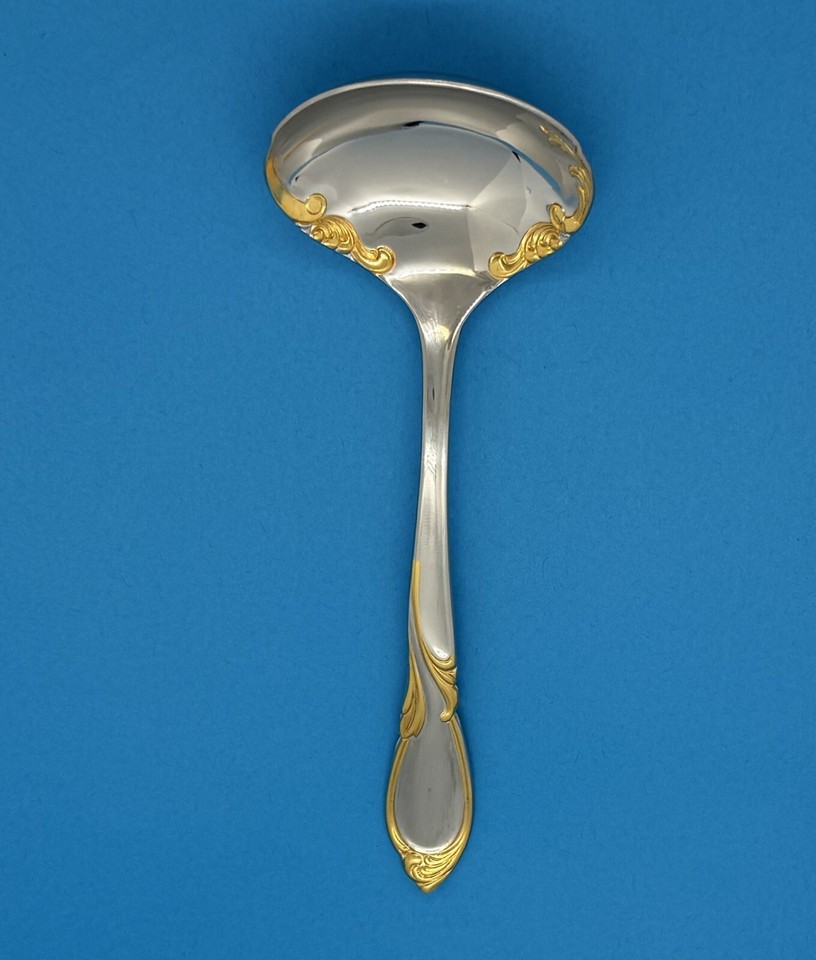 YAMAZAKI CACHE GOLD STAINLESS FLATWARE GLOSSY GOLD ACCENTED JAPAN ...