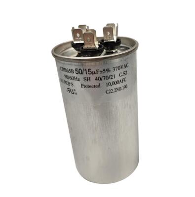 Dual Run Capacitor 370VAC 370V AC 50/15uF 50+15 uF MFD CBB65B C.P2/S2 ...