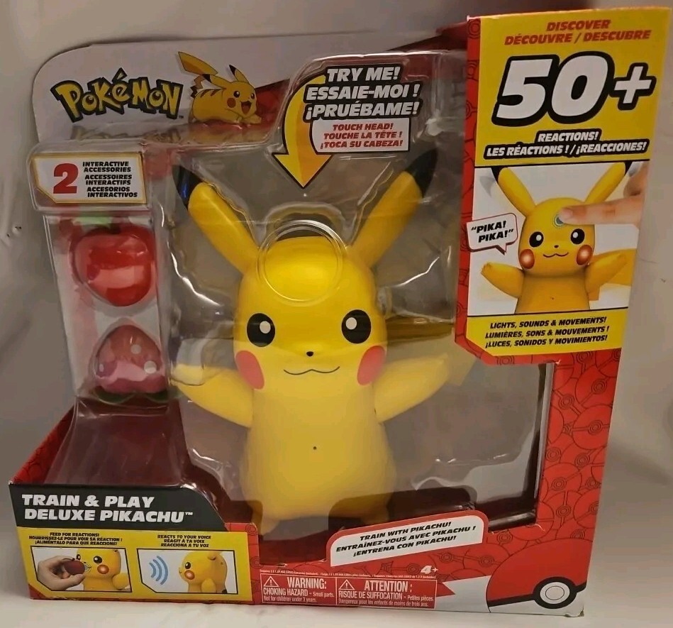 Pokémon Pikachu Train and Play Deluxe Action Figure 4.5" Interactive | eBay