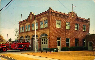 DINUBA, CALIFORNIA, TULARE, CITY HALL & FIRE DEPARTMENT, VINTAGE ...