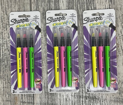 Sharpie® Clear View Highlighters Assorted Colors (3) Packs Of 3 ...
