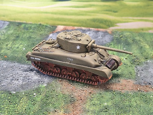 28mm 1/56 DPS painted World War II US Army Sherman Tank AFV 43-45 HW241 ...