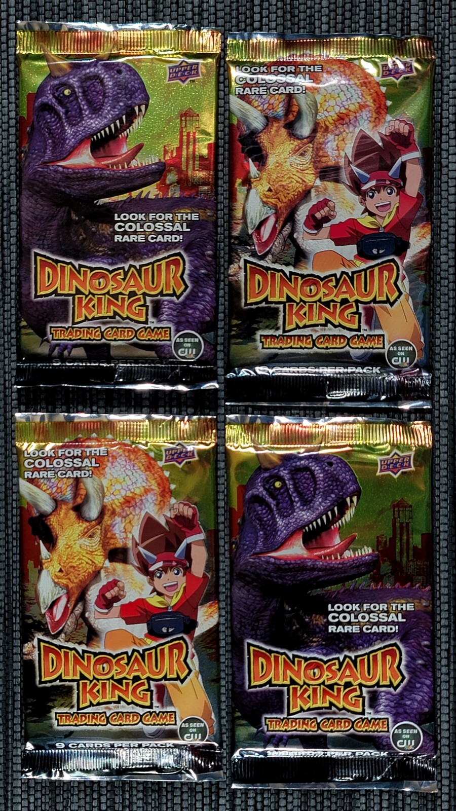 Lot of 4 Sealed 9-Cards Pack DINOSAUR KING Upper Deck TCG DKCG English ...