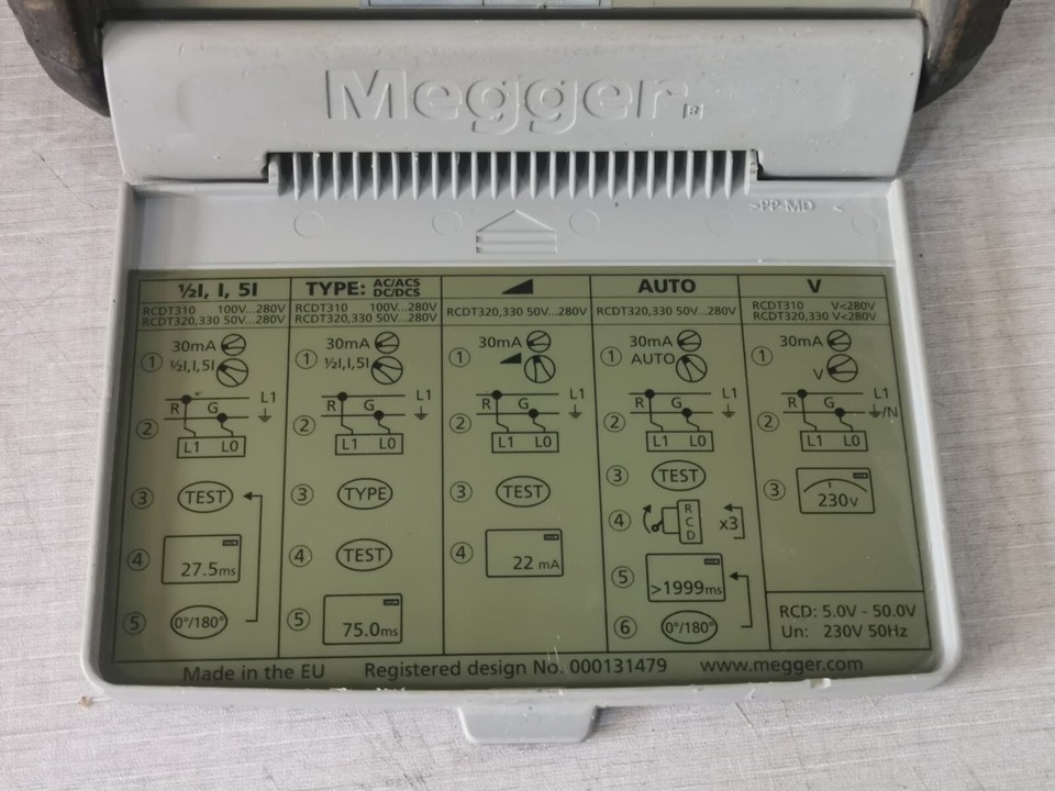 Megger RCDT320 RCD Tester - Without Any Accessories Included | eBay
