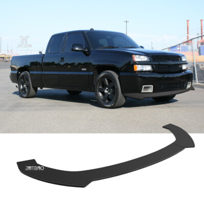 For Chevrolet Silverado Front Bumper Lip Spoiler Splitter Gloss Black ...
