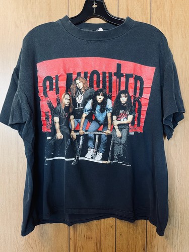 Slaughter rock band tour short sleeve black shirt KV26904 | eBay