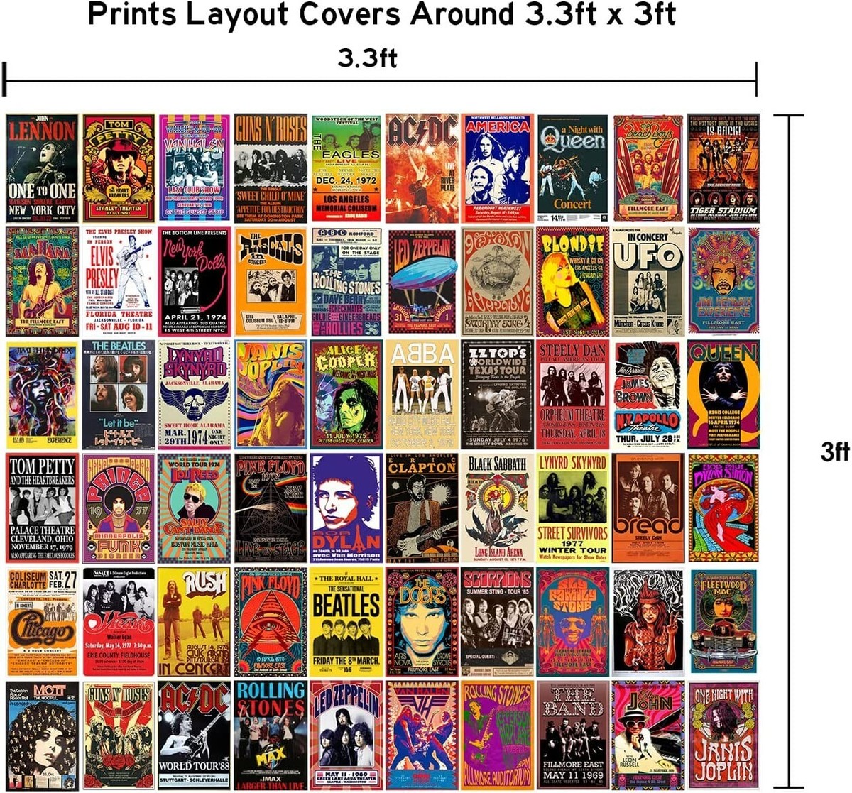 1970s Rock Music Posters