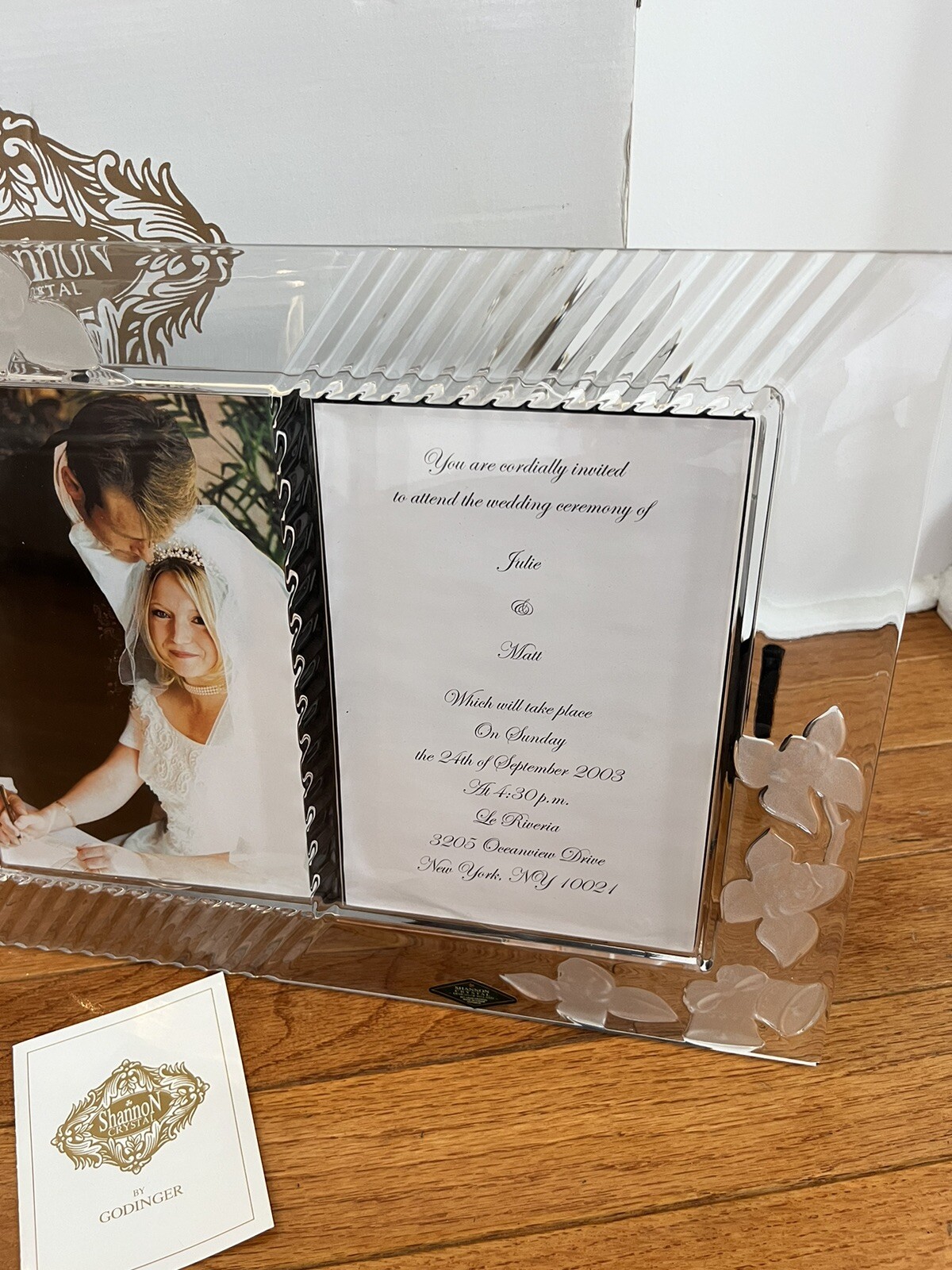 NEW Shannon Godinger Crystal Picture Frame 5" x 7" Photo Ireland ...