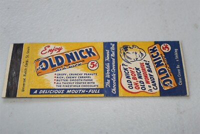 OLD NICK CANDY BAR MATCHBOOK COVER | eBay