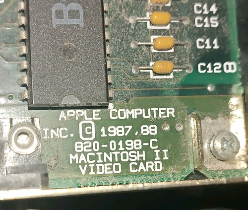 Apple Macintosh II Video Card Grafikkarte NuBus 820-0198-C | eBay