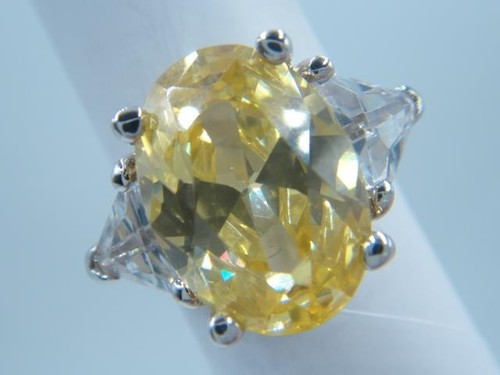 Designer Signed Charles Winston Sterling Silver Yellow Ring ~ Size 8 | eBay