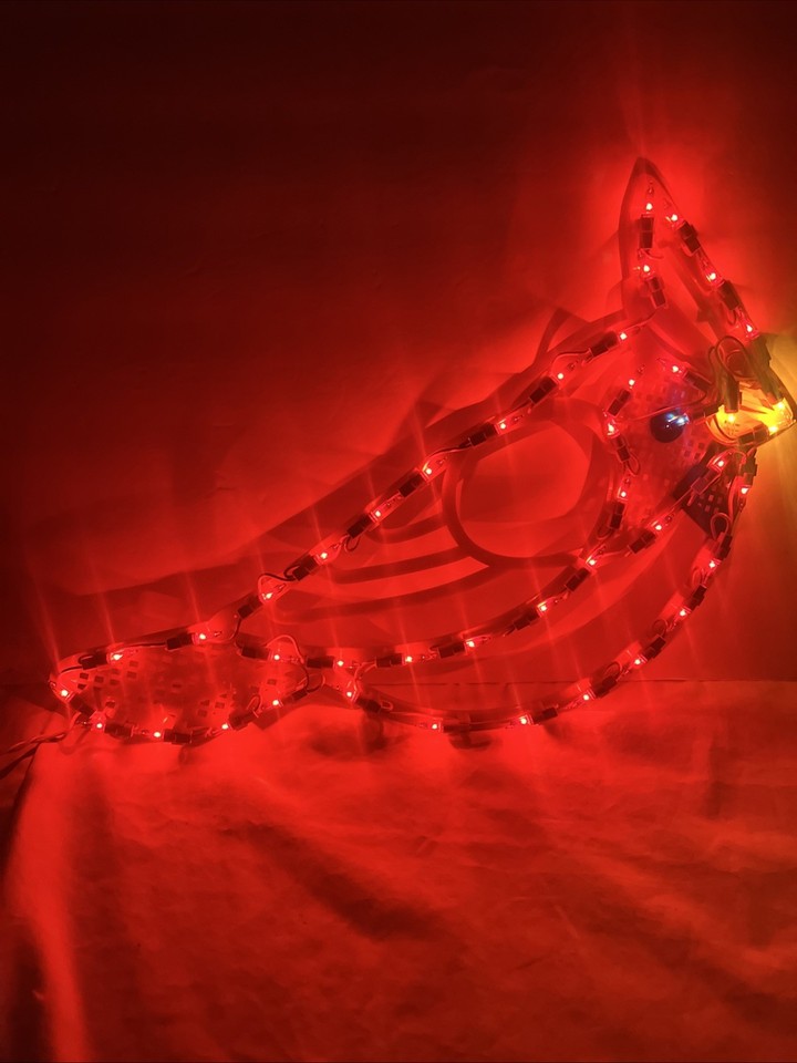 Holiday Time Christmas Red Cardinal Bird Lighted 20" Hanging Decor In/Out Door | eBay