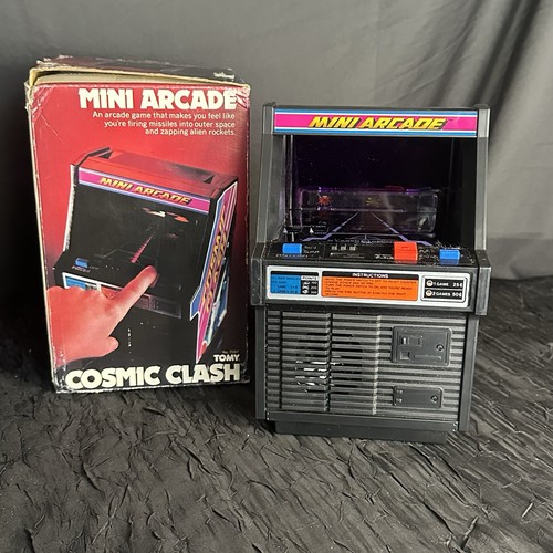 Tomy Cosmic Clash Vintage 1982 Mini Arcade Game Original Retro Box ...