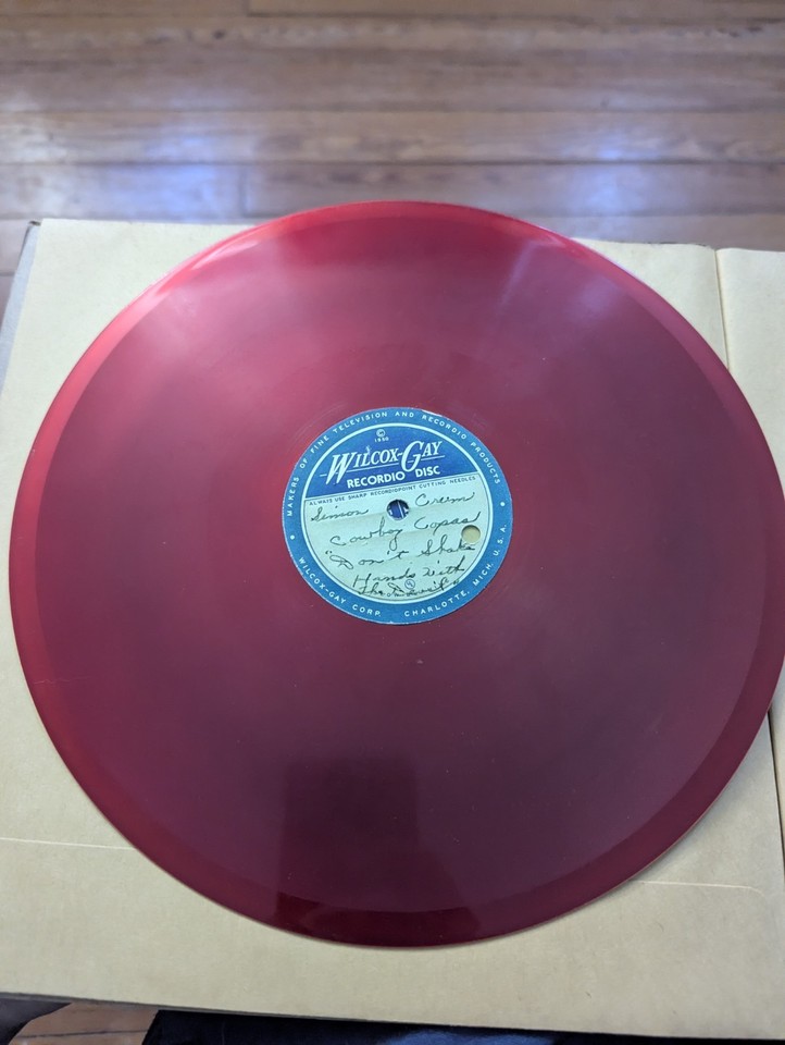 Wilcox Gay recordio discs record album 1957 radio shows Carl Smith June ...