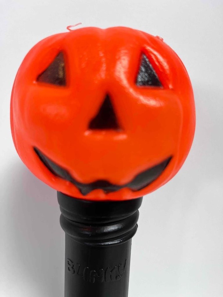 Vintage Halloween Pumpkin Plastic Blow Mold Blinky Flashlight Made in ...