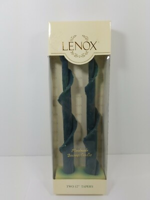 LENOX Handmade Beeswax 12" Taper Candles CHANTILLY FOREST New HTF | eBay
