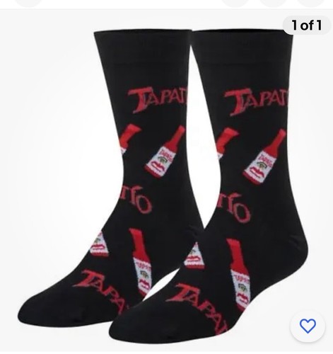 New Tapatio Hot Sauce Salsa Picante Novelty Funny Crew Foodie Socks ...