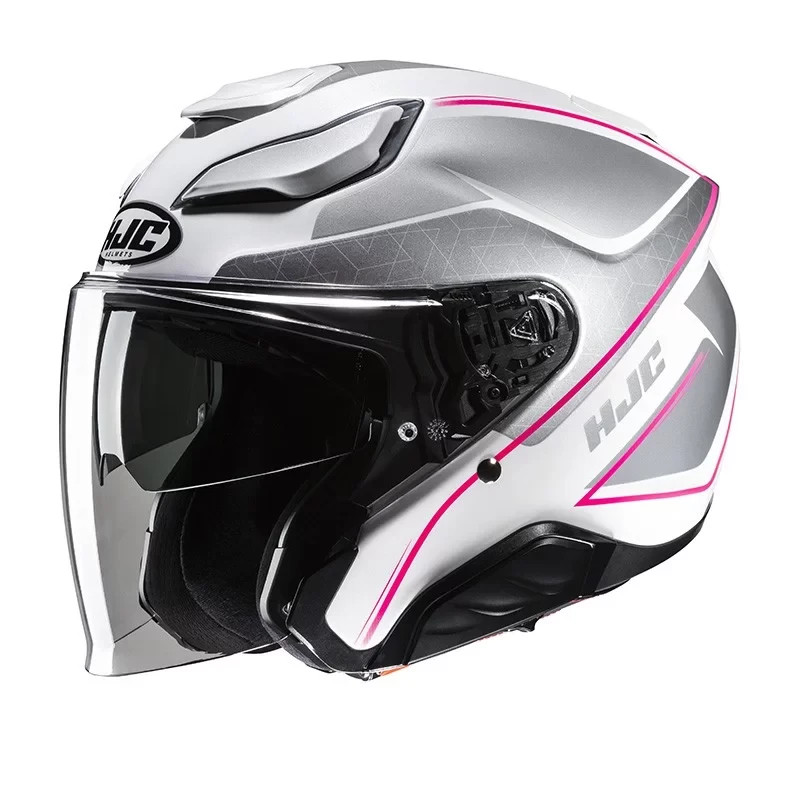 HJC F31 LUDI MC8 Jet Fiber Motorcycle Helmet White Pink | eBay