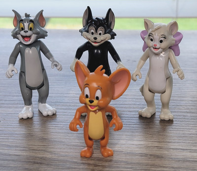 4 Lot Moose Friends and Foes Tom Jerry Toots Butch Action Figure Toys ...