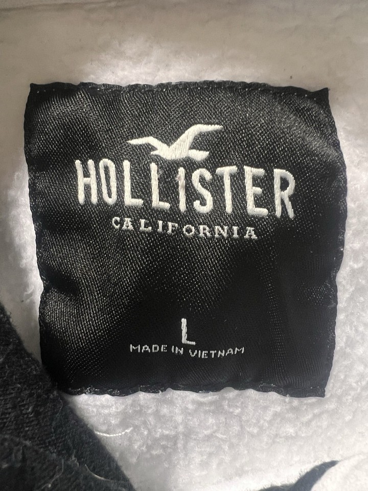 Hollister Men's White Hoodie Pullover Sz L Holographic Gradient ...