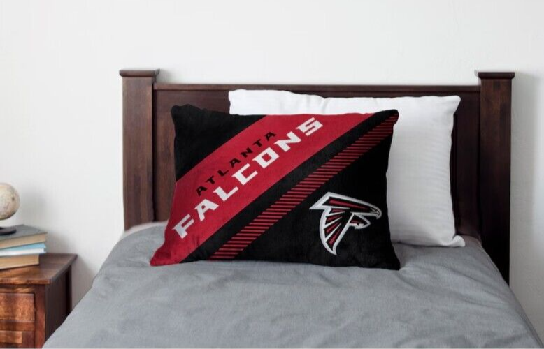 Atlanta Falcons NFL Super Plush Mink Diagonal Bed Pillows Red 20" x 26 ...