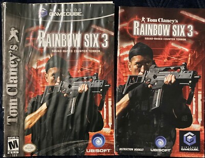 Nintendo GameCube Rainbow Six 3 Game Case Art Sleeve & Instruction ...