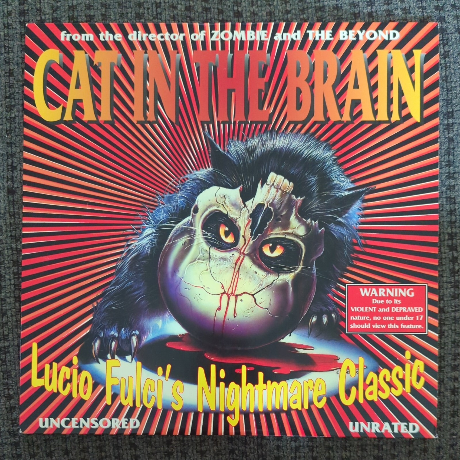 A CAT IN THE BRAIN Laserdisc Italian Horror Lucio Fulci Rare Late 1999 ...