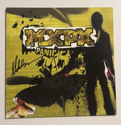 MXPX FULL BAND SIGNED PANIC VINYL RECORD AUTOGRAPHED PUNK ROCK BAND COA ...