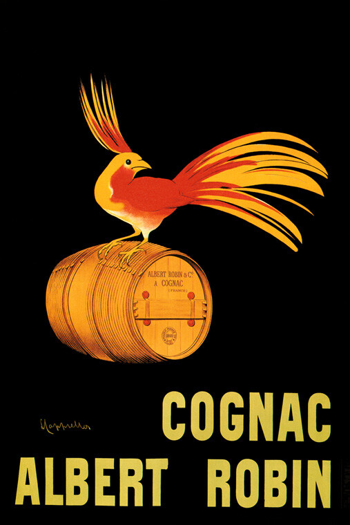 COGNAC ALBERT ROBIN BARREL BIRD ALCOHOL FRENCH CAPPIELLO VINTAGE POSTER ...