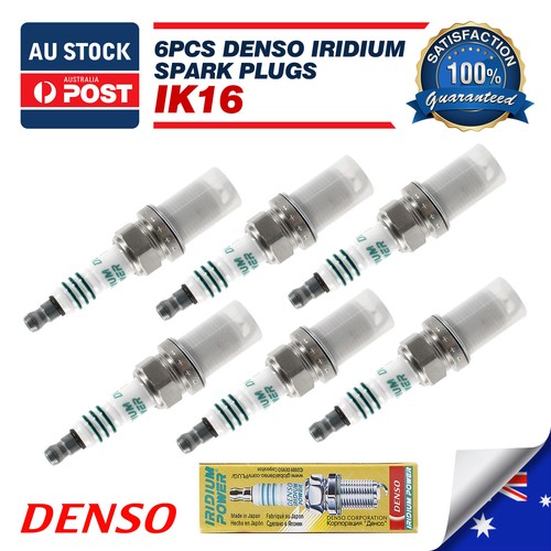 6 Denso IRIDIUM Spk Plugs IK16 for '96~05 Mitsubishi Verada KE,KF,KH,KJ ...