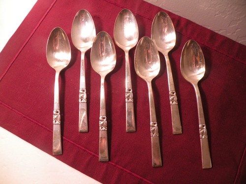 Set Of 7 Oneida Community Silverplate MORNING STAR Oval Soup Place ...