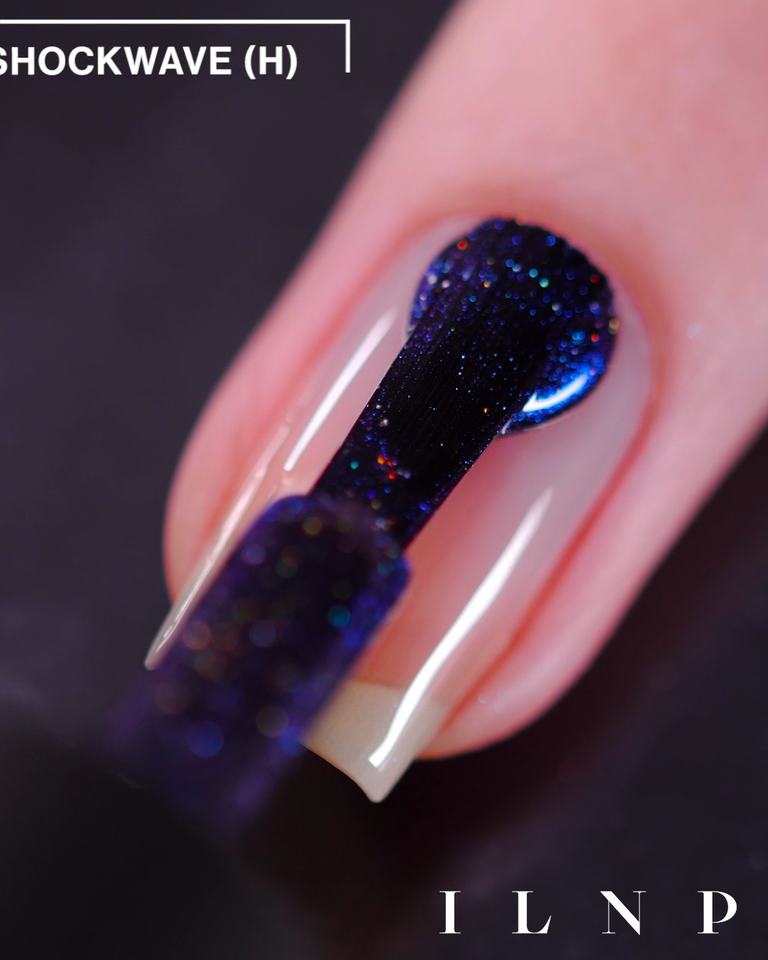 ILNP Shockwave (H) - Vivid Blue to Purple Holographic Ultra Chrome Nail ...