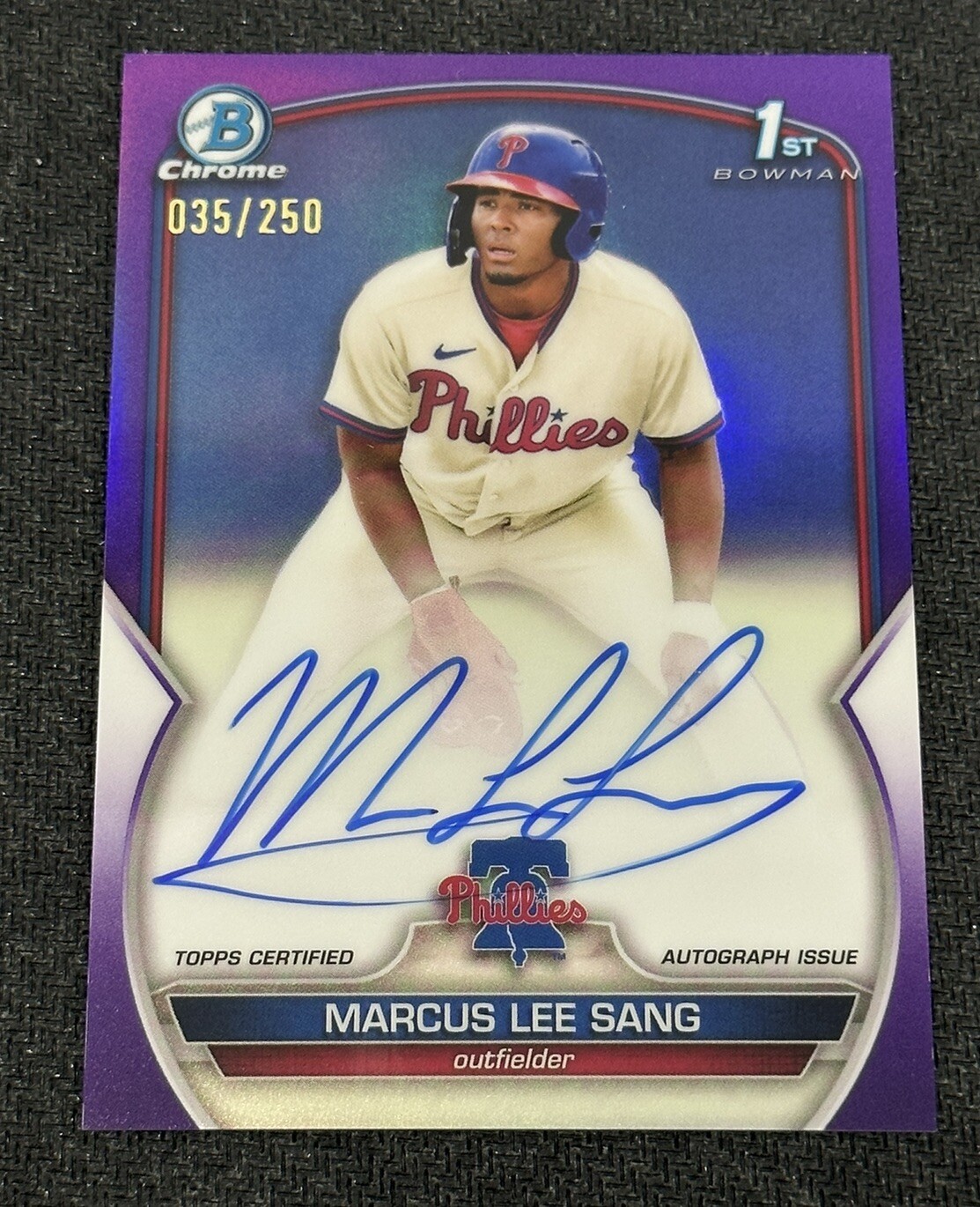 2023 Bowman Chrome Marcus Lee Sang Purple Refractor Auto /250 SP ...