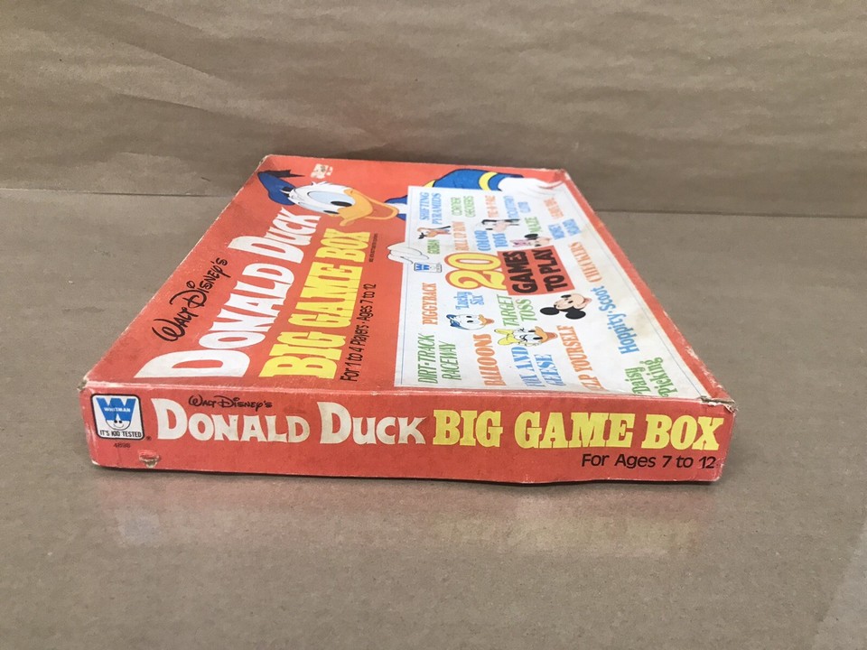 Rare Vintage 1970's 1979 Donald Duck Big Game Box Whitman Complete ...