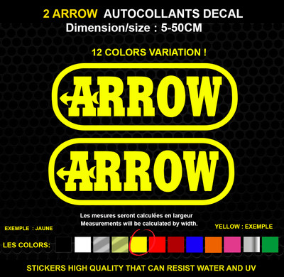 2 ARROW MOTO autocollant Véritable decal autocollant STICKERS ...