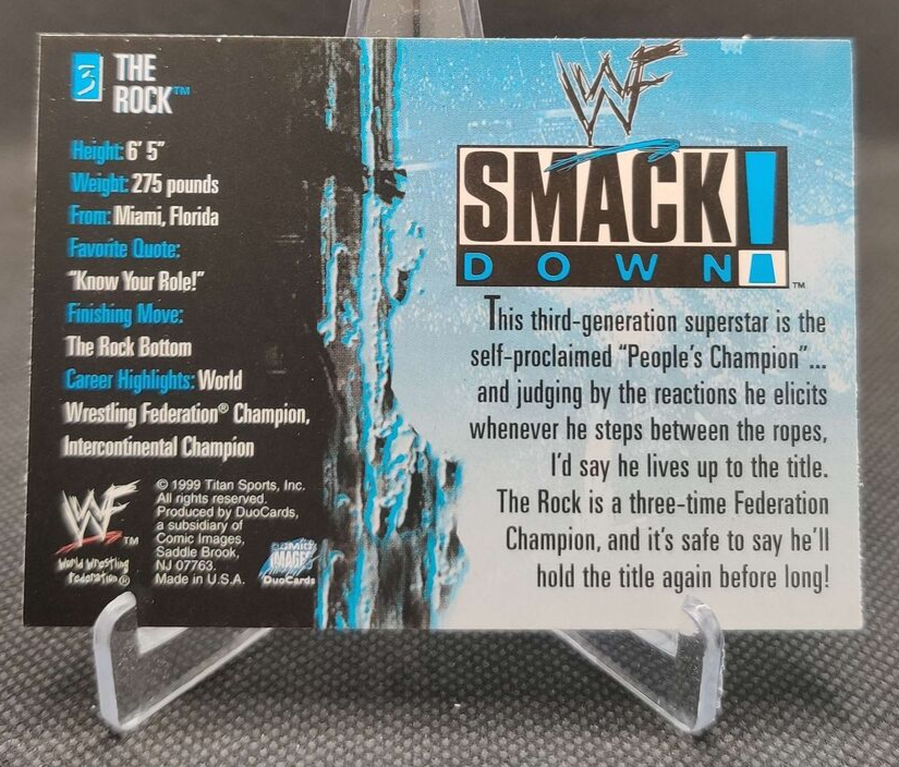 1999 Comic Images WWF SmackDown! - #3 The Rock for sale online | eBay