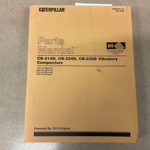 CAT Caterpillar CB-214D 224D 225D PART MANUAL BOOK CATALOG VIBRATORY ...