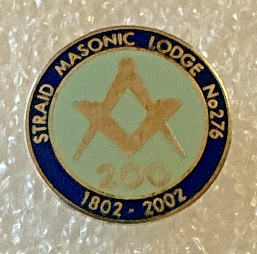 Masonic Enamel Badge - Straid Masonic Lodge No.276 - 200 Years Northern ...