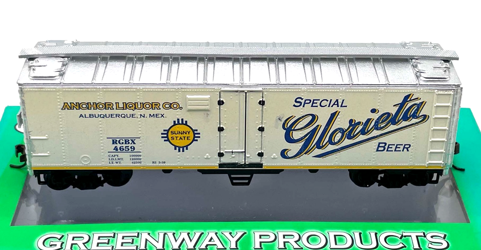 HO GREENWAY PRODUCTS CUSTOM PAINTED BEER REEFER SPECIAL GLORIETA BEER ...