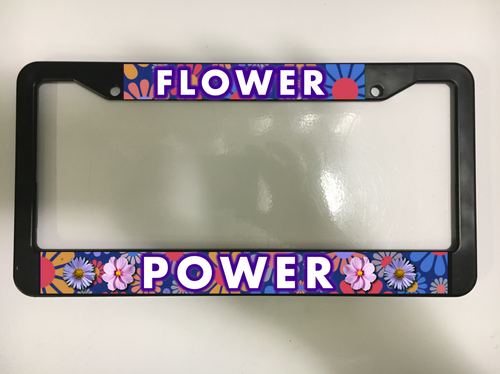 Flower Power Hippie Love Peace Happy Travel Life Car SUV License Plate ...