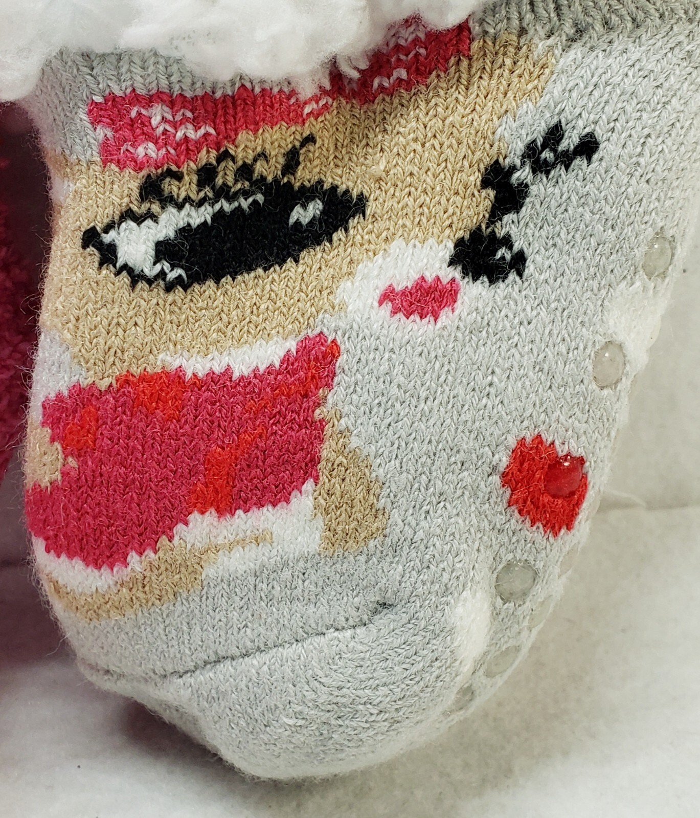 Rudolph The Red Nosed Reindeer Clarice 2-Pair Plush Quarter Socks Size ...