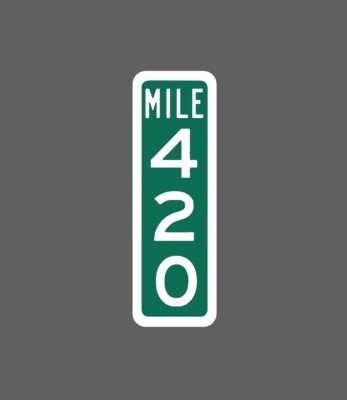 Mile 420 Sticker Street Sign Waterproof Caution Warning Gift NEW | eBay