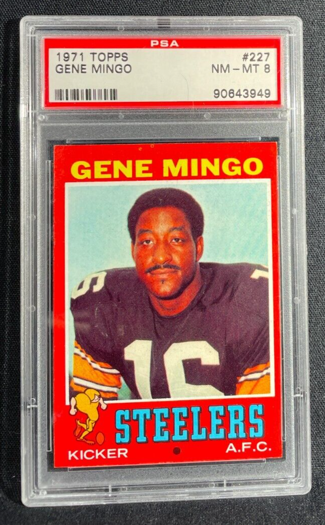 1971 Topps Football #227 Gene Mingo Pittsburgh Steelers PSA 8 WOW ONLY ...