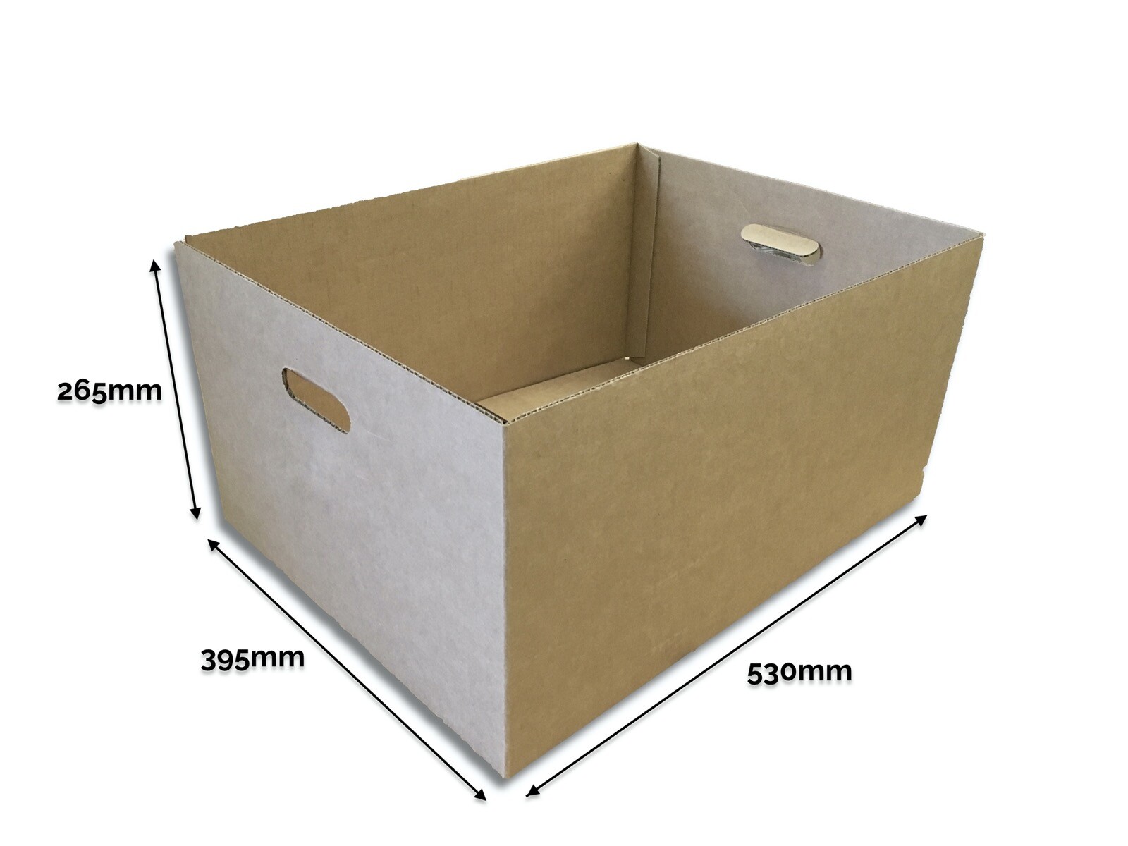 10 x Handy Large Open Top Boxes 21” x 15.5” x 10.5 - Heavy Duty Storage ...