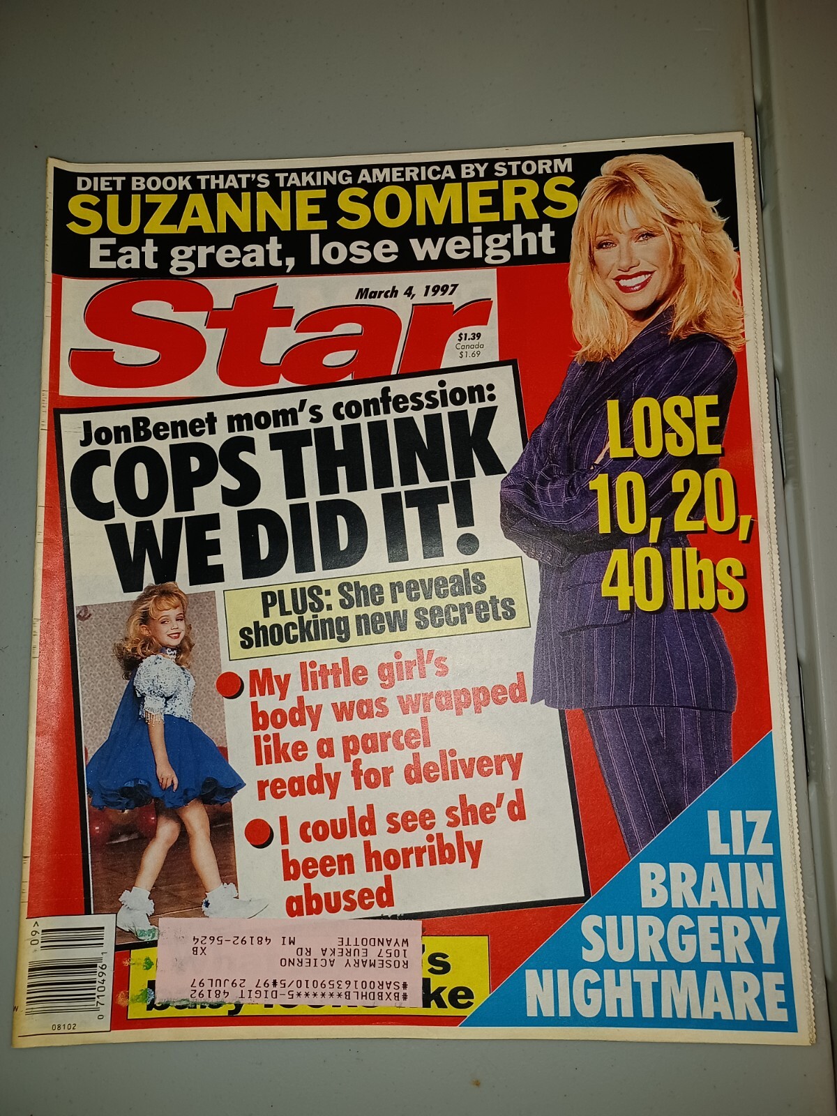 Star tabloid Mar 4, 1997 Suzanne Somers Michael Jackson Lisa Marie ...