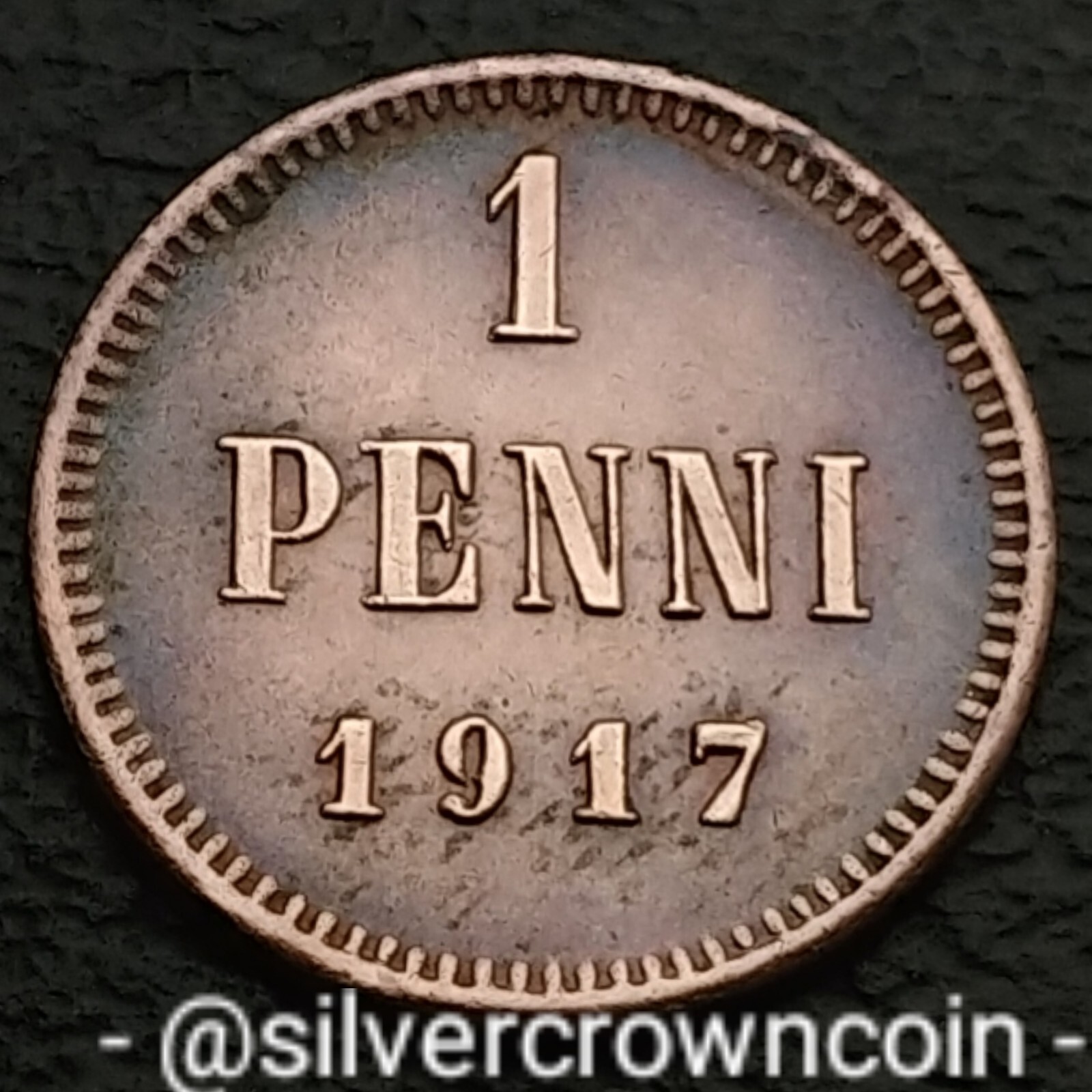 Finland Kerenski Government 1 Penni 1917. KM#16. Copper One Cent coin ...