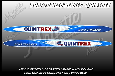 QUINTREX - BOAT TRAILERS - LEFT & RIGHT PAIR - TRAILER DECALS ...